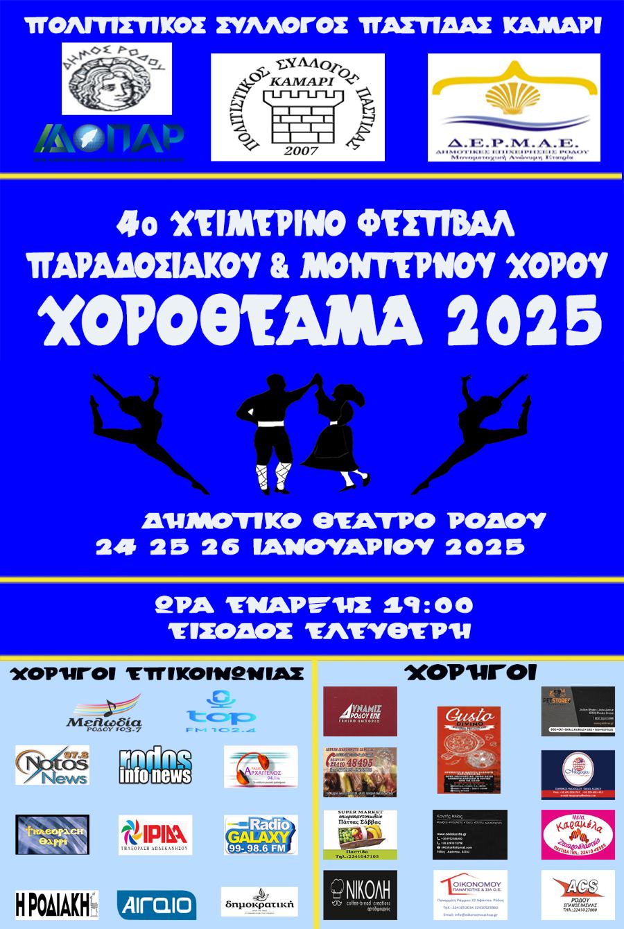4ο Χειμερινό Φεστιβάλ Παραδοσιακών και Μοντέρνων Χορών «Χοροθέαμα 2025 ...
